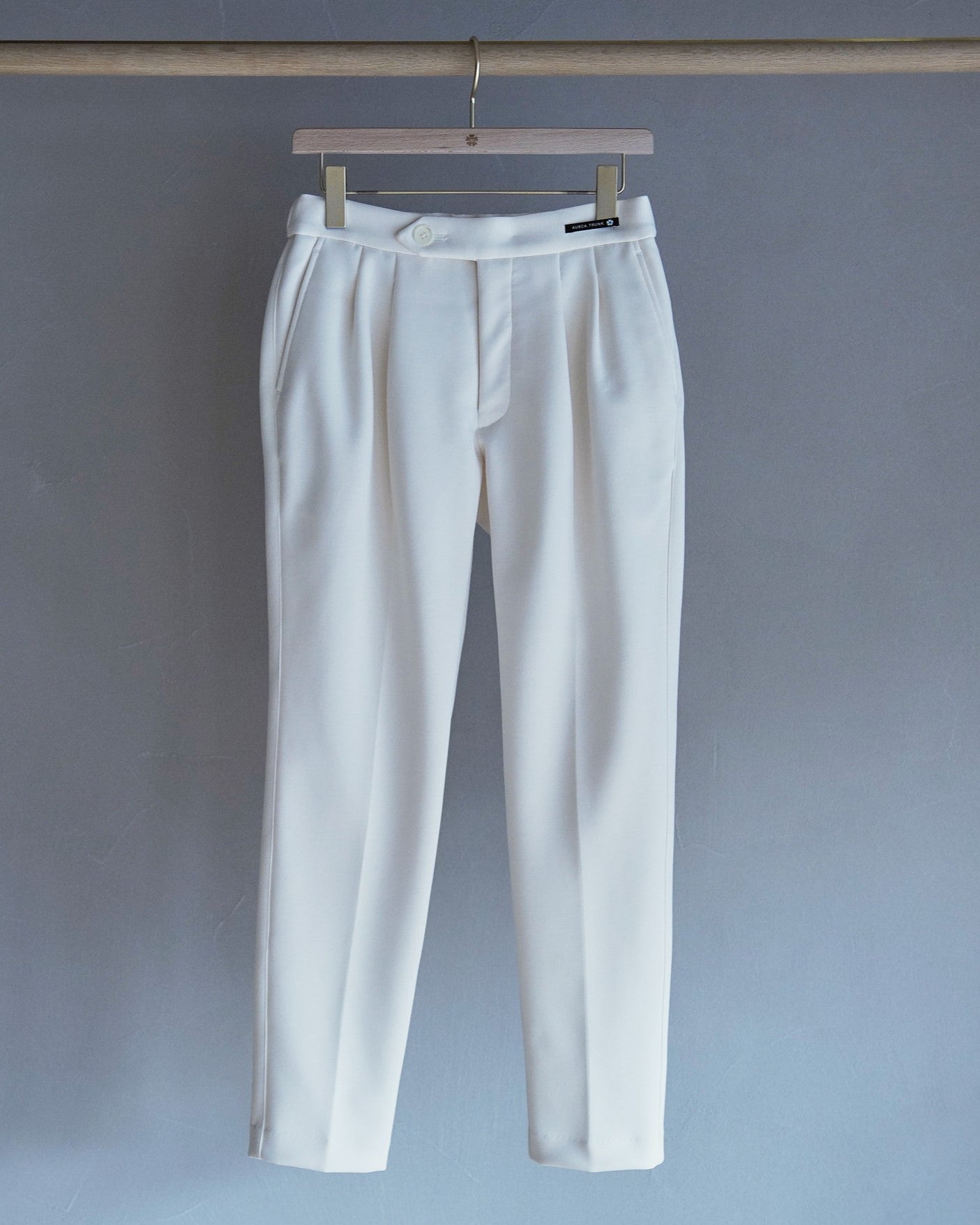 TM-6768/Cotten Nylon Cardboard Knit-Tapered Pants – AUXCA. DESIGN ...